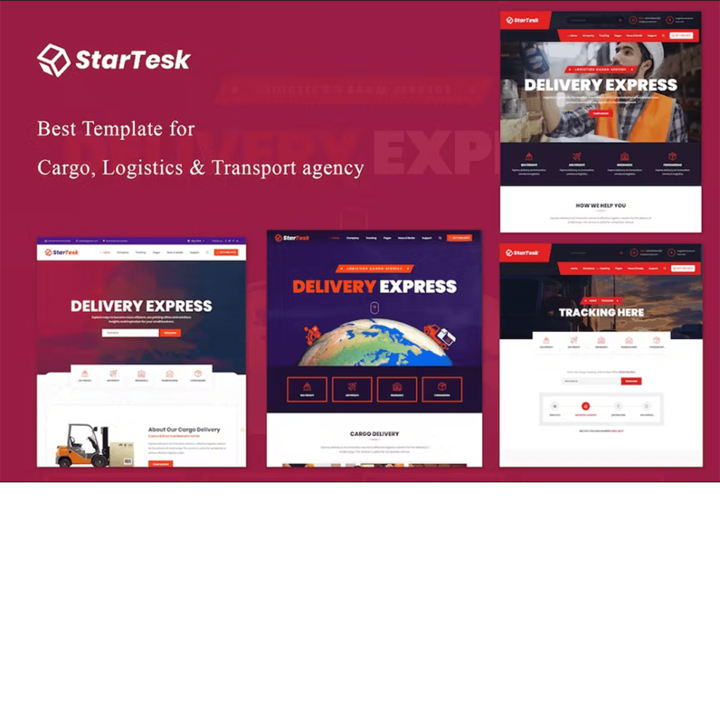 Free Startesk Cargo Logistics & Transport HTML5 Template - MasterBundles