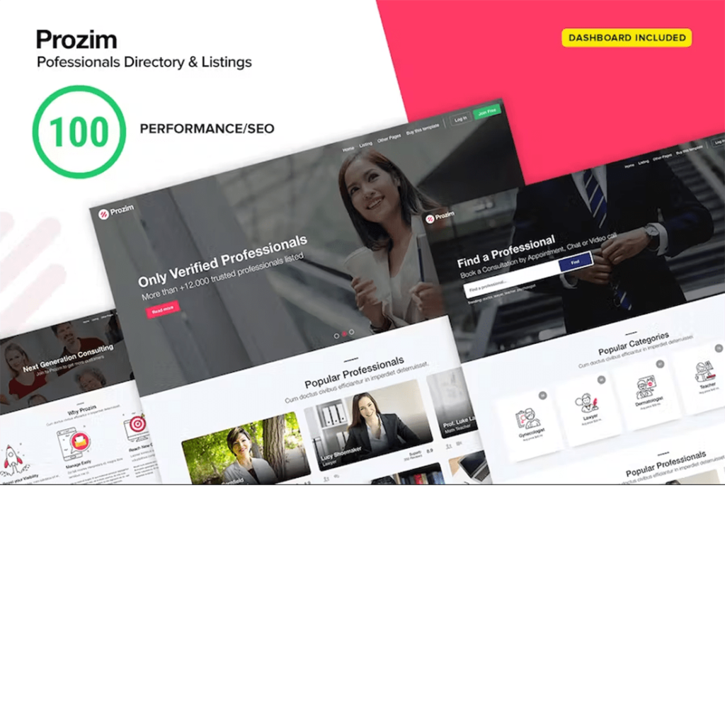 Free Professionals Directory & Listings Template - MasterBundles