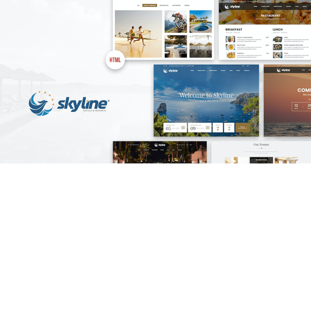 Free Hotel Booking HTML Template - MasterBundles