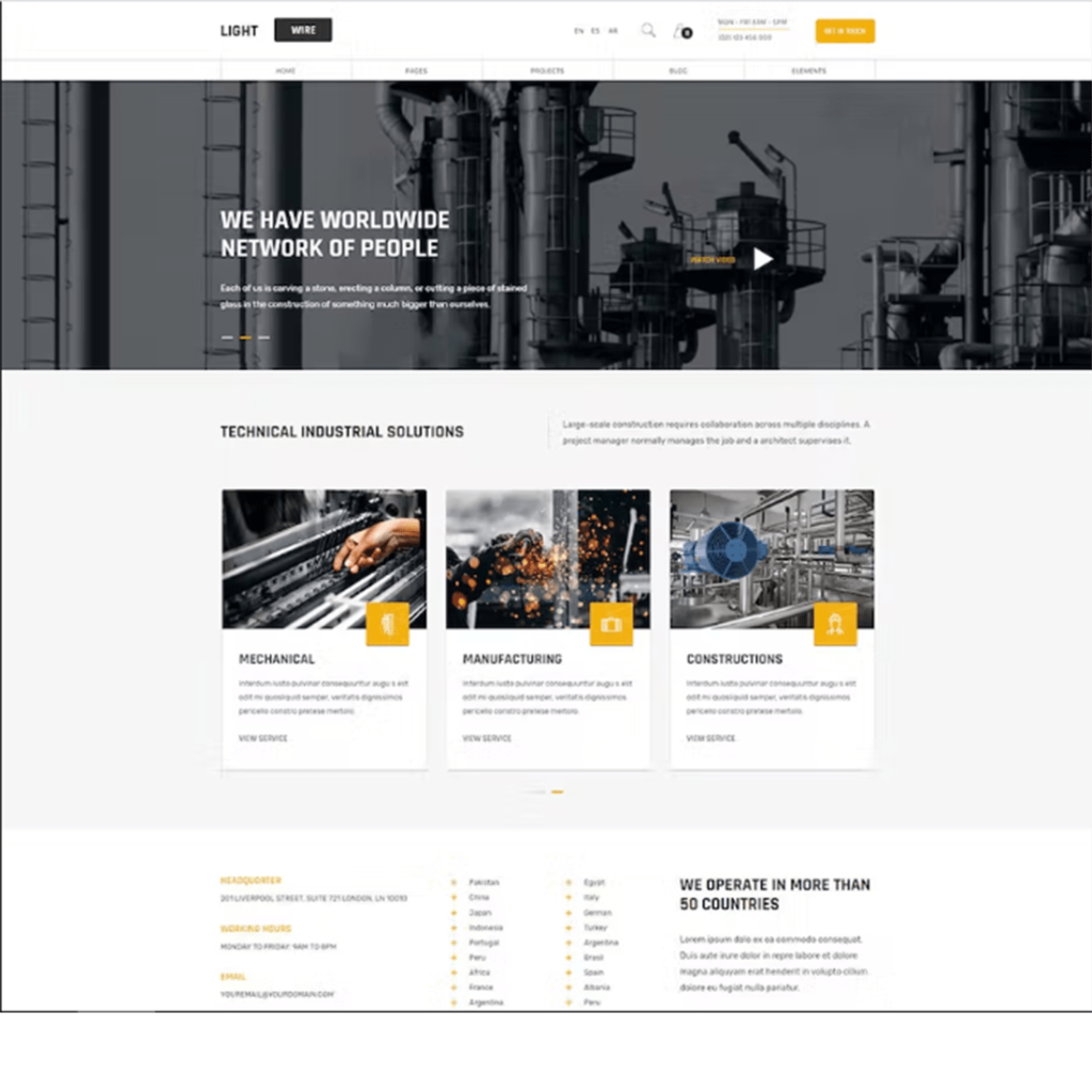 Free Construction And Industry Template - MasterBundles