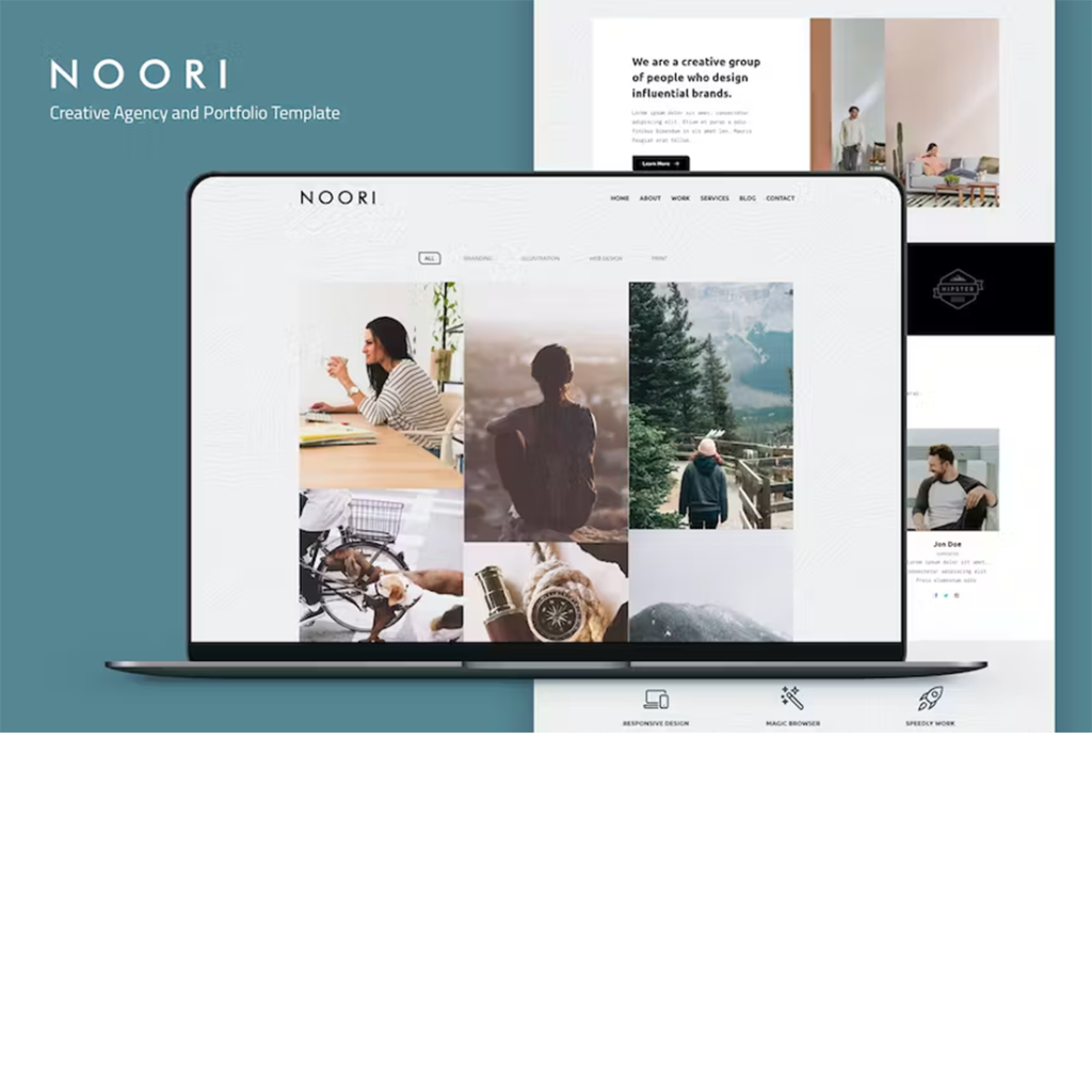 Free Creative Agency Portfolio Website Template - MasterBundles