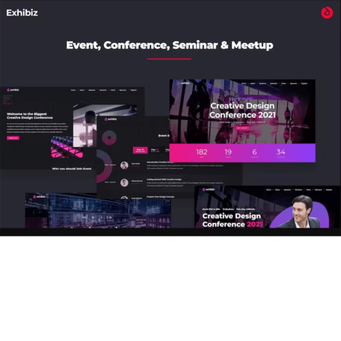 Free Exhibiz Event Conference Website Template - MasterBundles