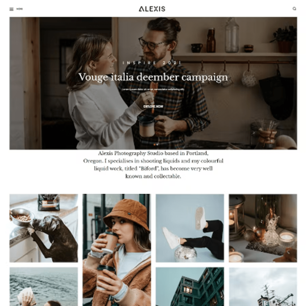 Free Photography Website HTML Template - MasterBundles