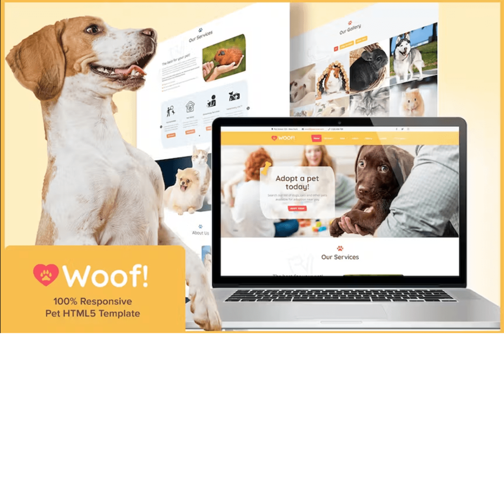 Free Pet Animal Website Template - MasterBundles
