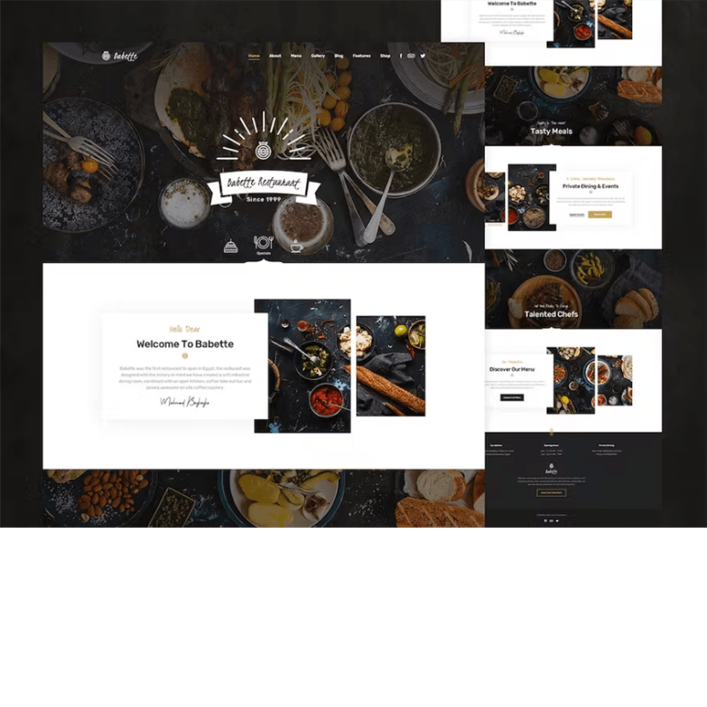 Free Food & Restaurants Landing Page Template - MasterBundles