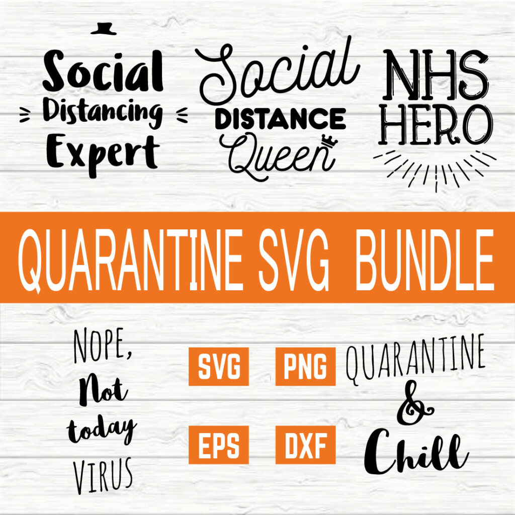 Quarantine Typography Bundle vol. 3 - MasterBundles