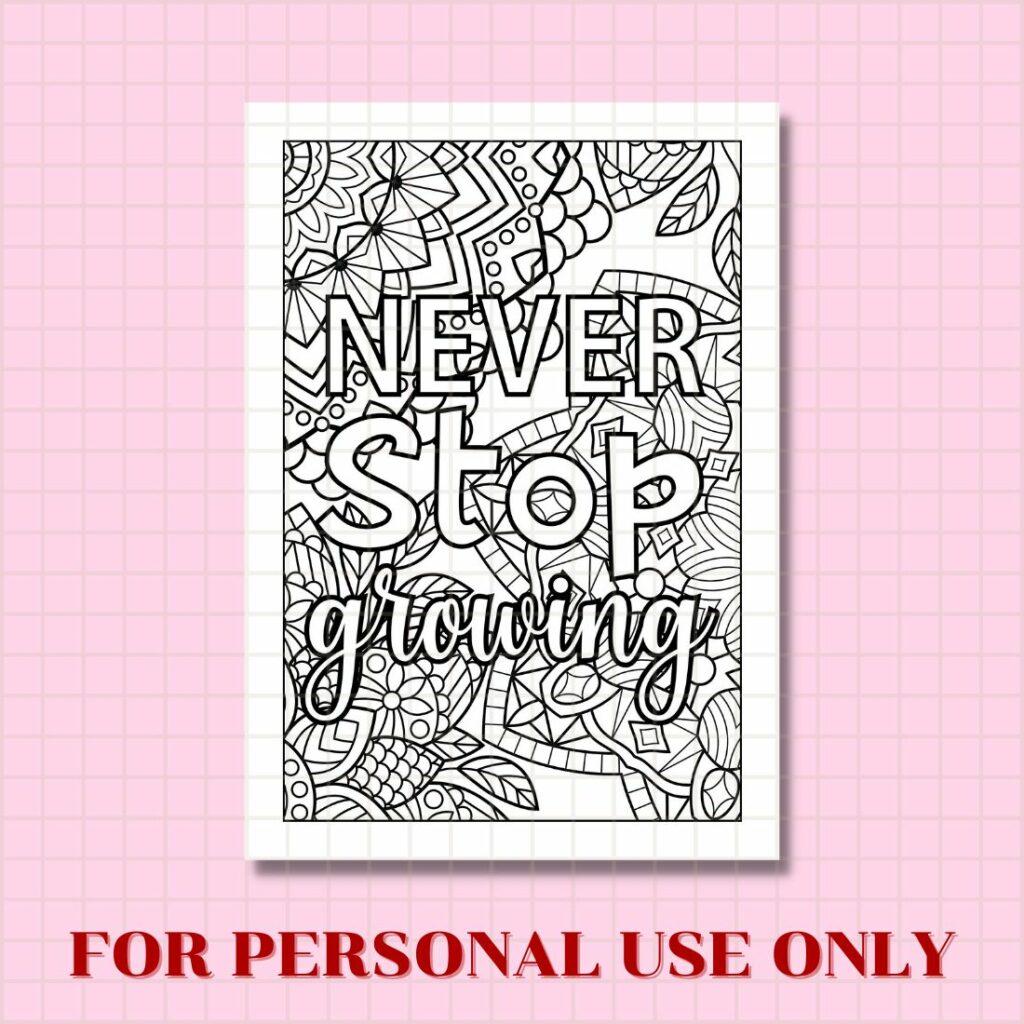 FREE MOTIVATION QUOTE COLORING PAGE - MasterBundles