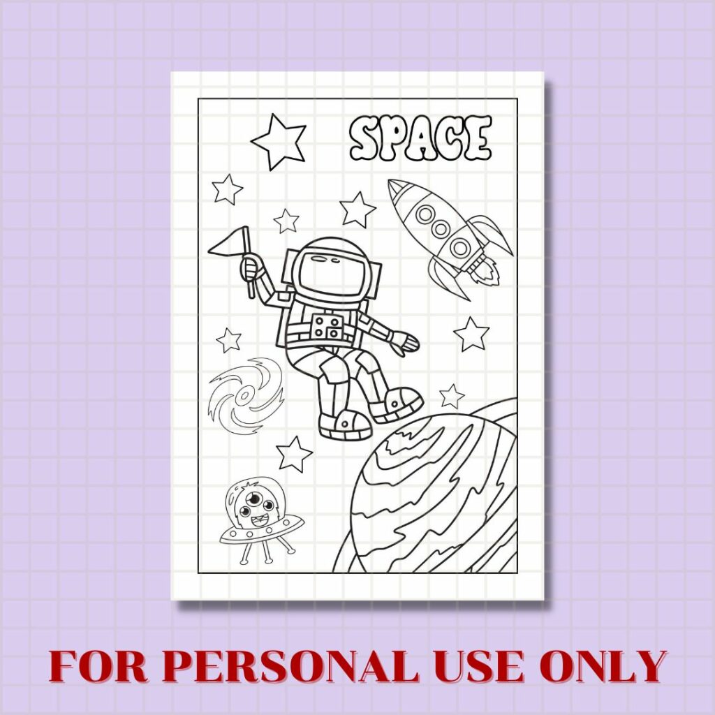 FREE SPACE COLORING PAGE. - MasterBundles