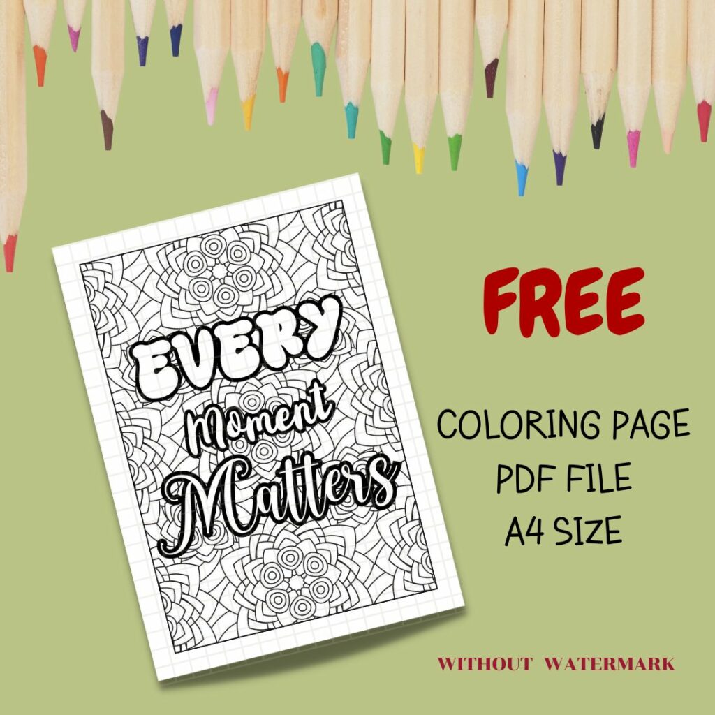 FREE MOTIVATION QUOTE COLORING PAGE - MasterBundles