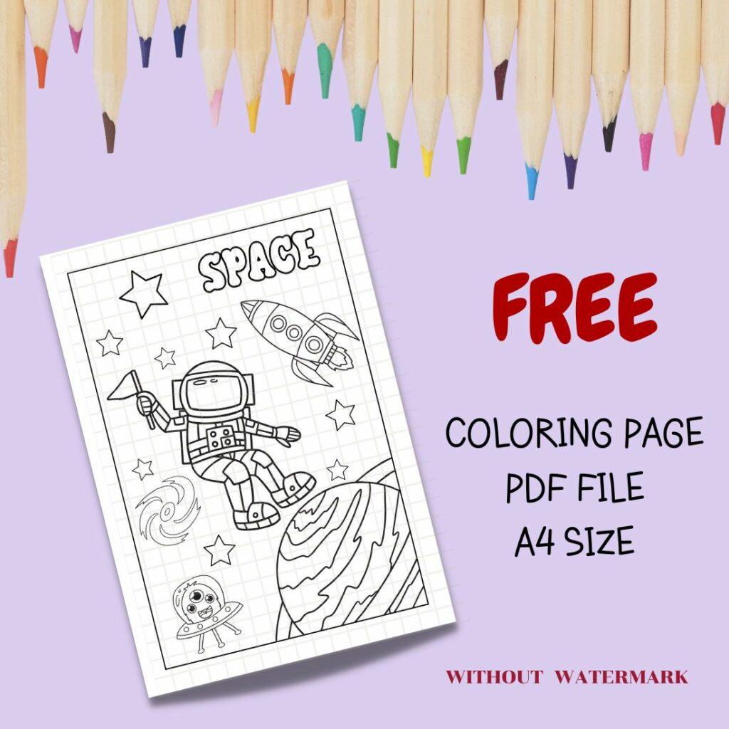 FREE SPACE COLORING PAGE. - MasterBundles