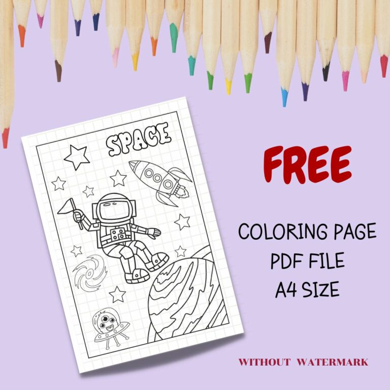 FREE SPACE COLORING PAGE. - MasterBundles