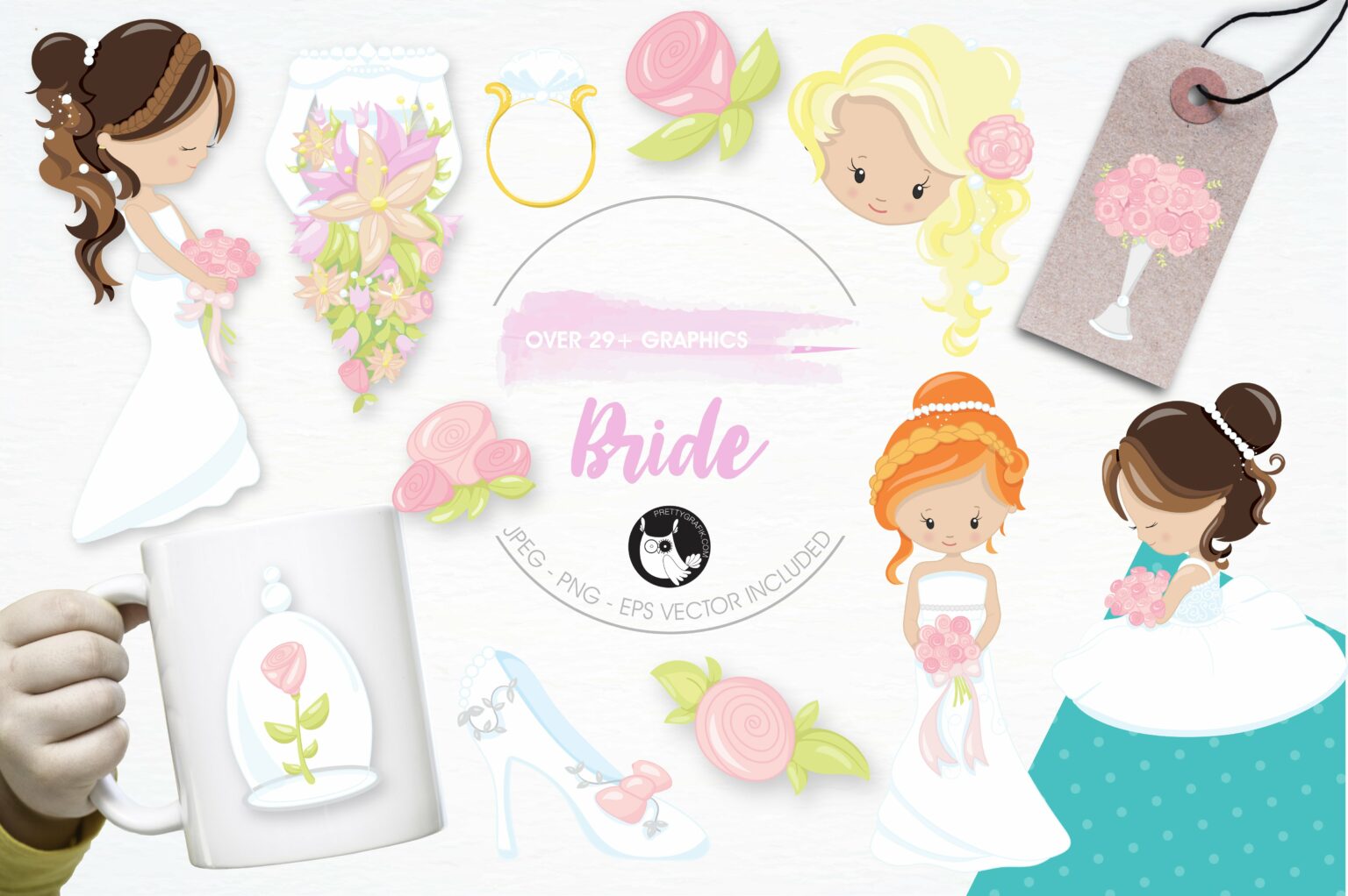 Wedding bride illustration pack – MasterBundles