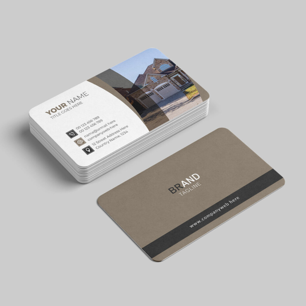 Real estate business card design - MasterBundles