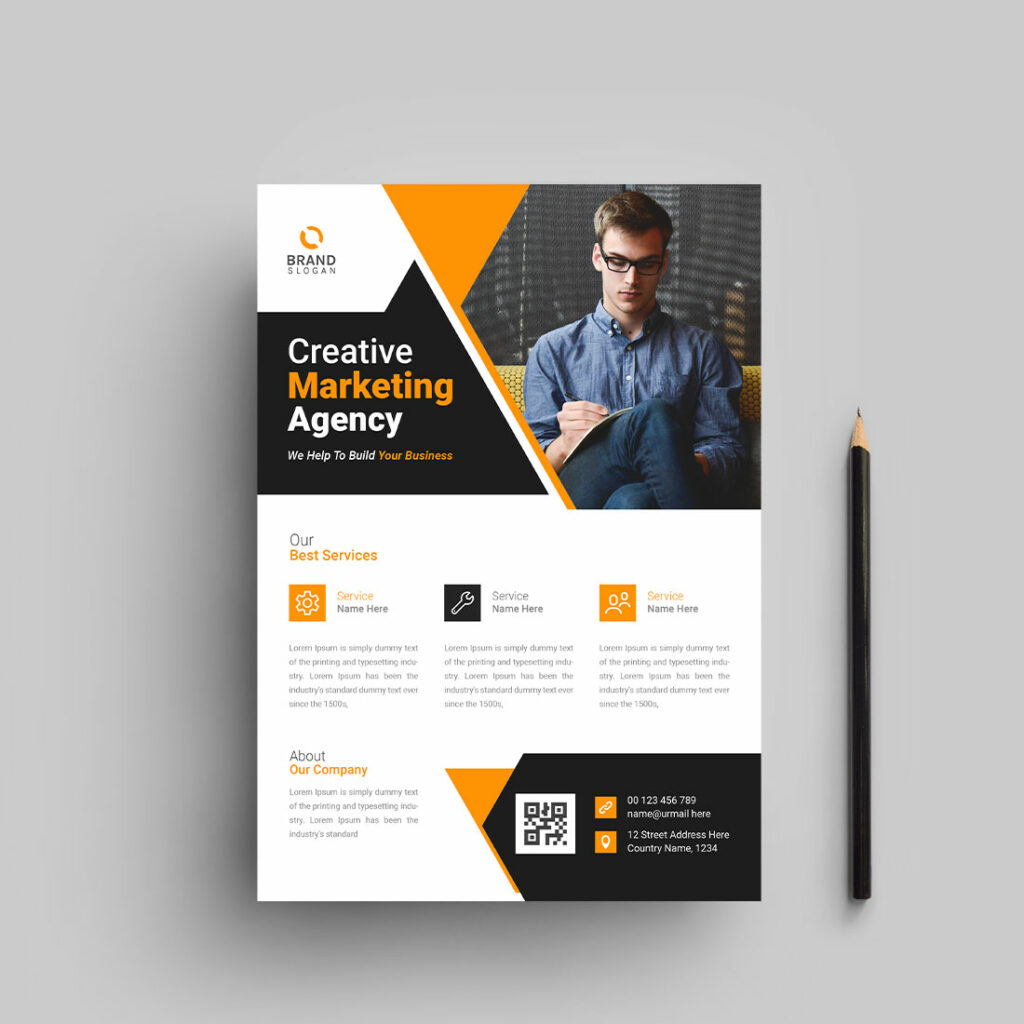 Creative and modern business marketing flyer design template ...