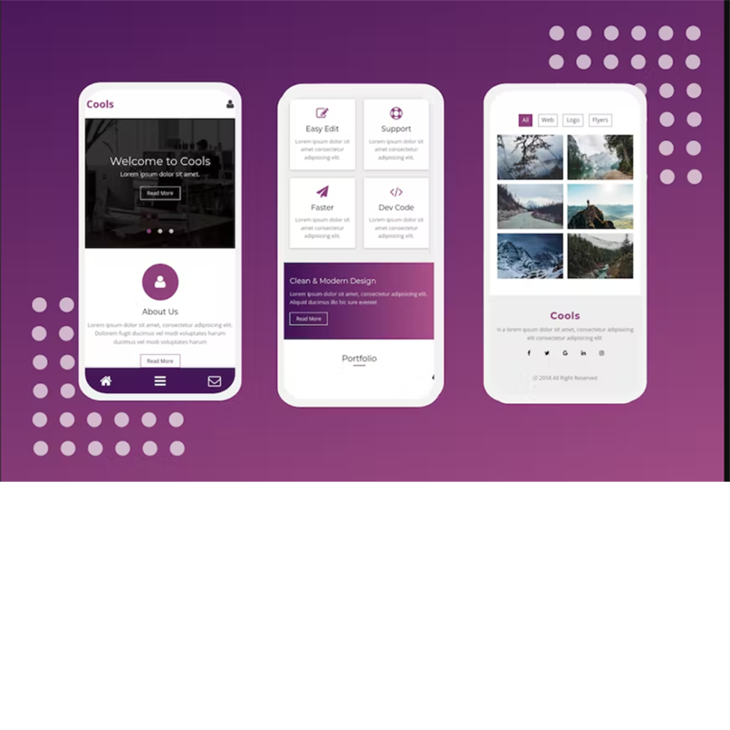Free Cools A Clean Mobile Template - MasterBundles