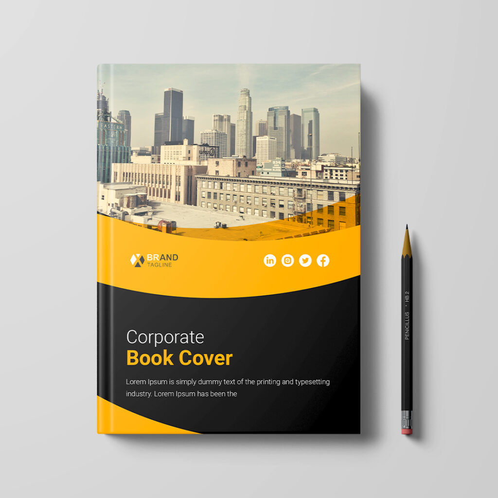 Corporate business book design annual report or brochure cover page ...