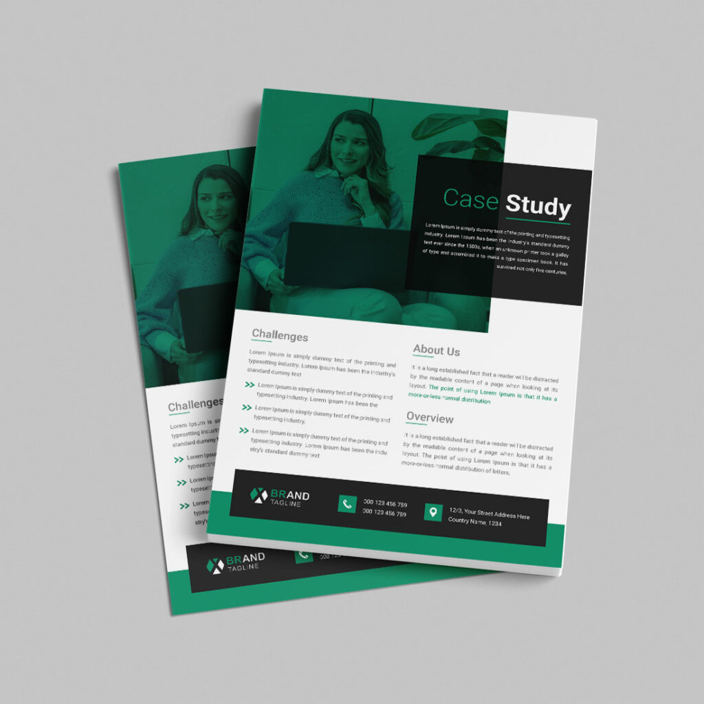 Case study flyer template - MasterBundles