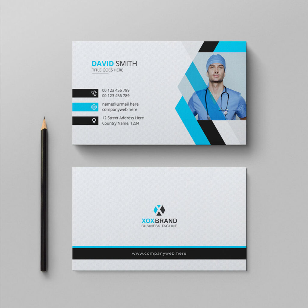 Medical business card design template - MasterBundles