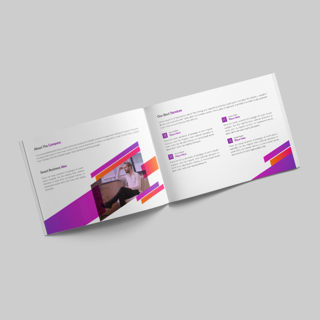 Landscape company profile brochure template - MasterBundles
