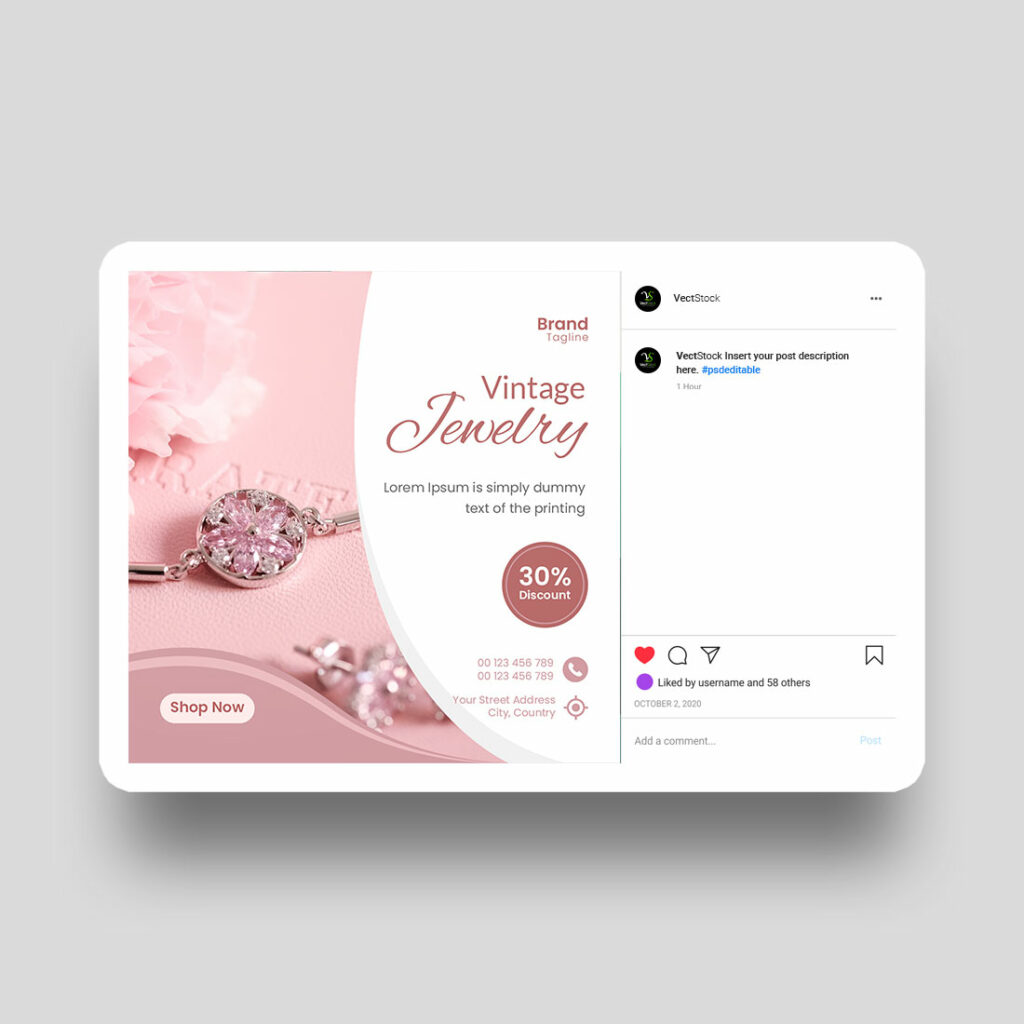 Jewelry social media instagram post - MasterBundles