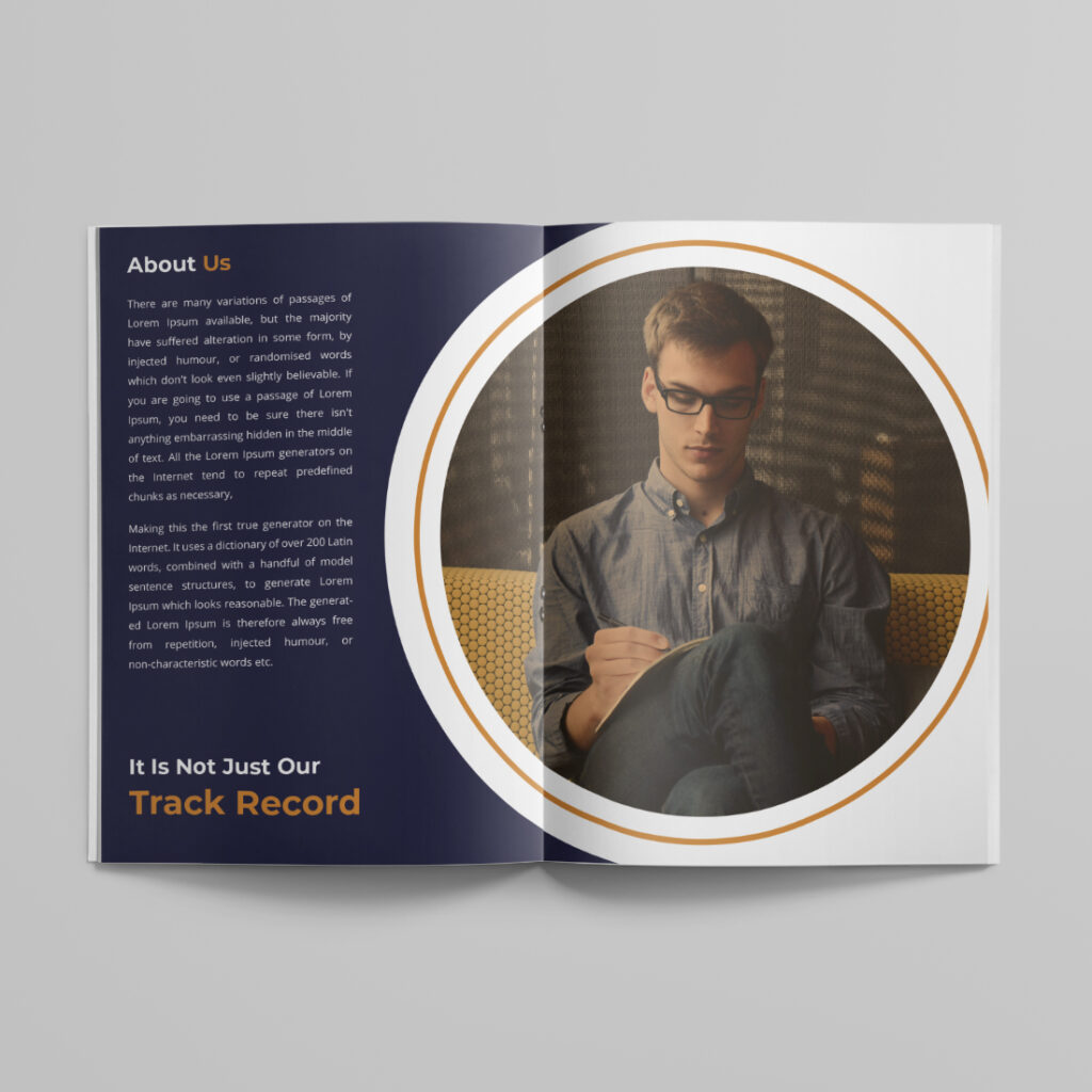 Clean and Minimal Bifold Brochure Design Template - MasterBundles