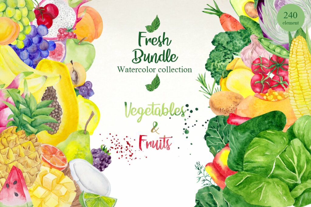 Fresh Bundle. Vegetables and fruits – MasterBundles