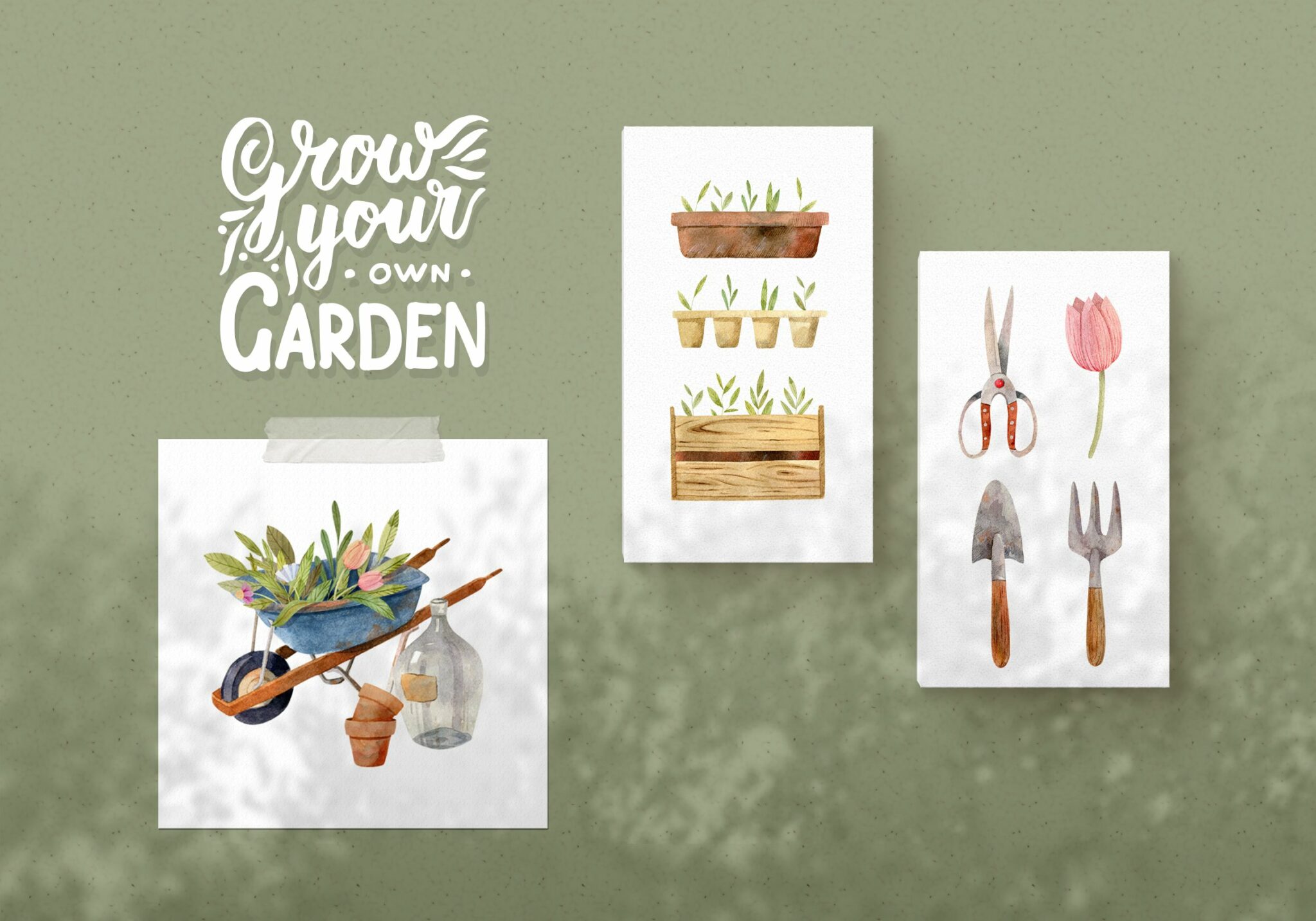 Gardening Tools Clipart – MasterBundles