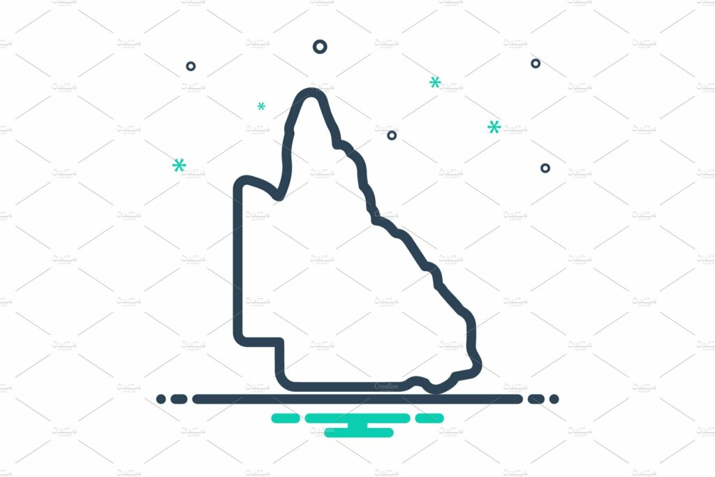 Queensland map mix icon – MasterBundles