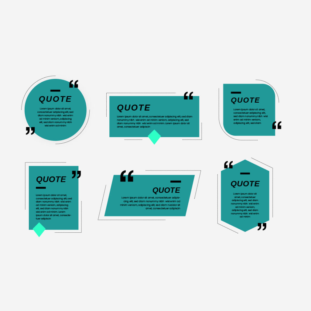 Flat quote box frame - MasterBundles