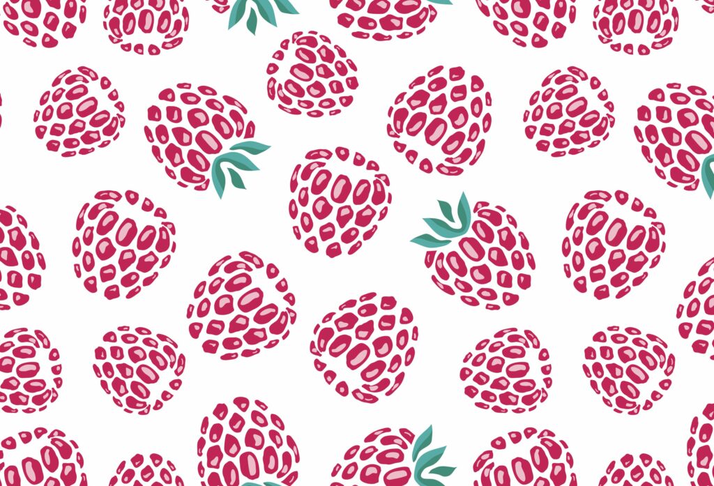 Raspberry vector pattern – MasterBundles