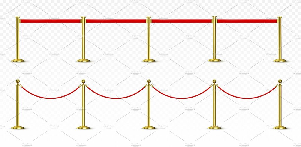 Barrier ropes and red carpet – MasterBundles