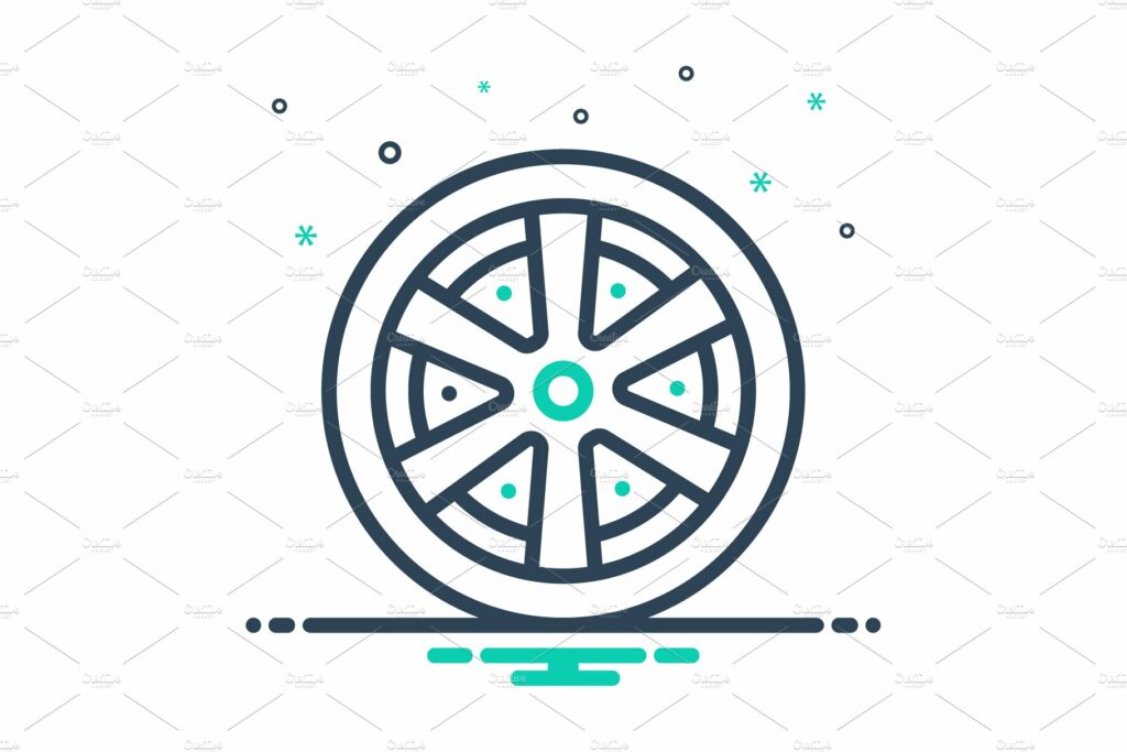 Rim tire mix icon – MasterBundles