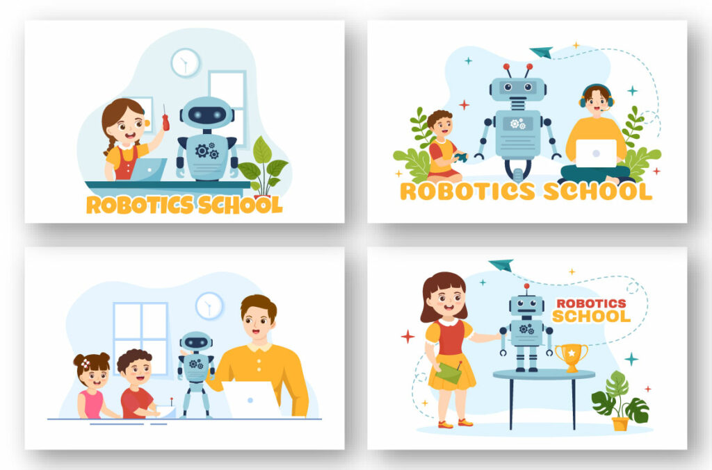 11 Robotics School Illustration - MasterBundles