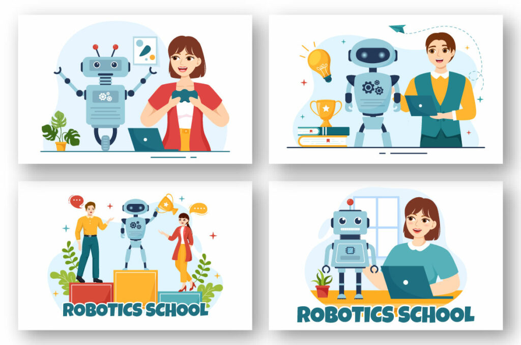 11 Robotics School Illustration - MasterBundles