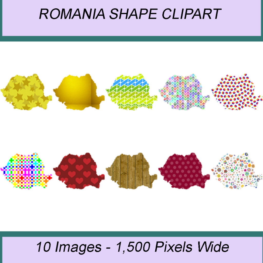 ROMANIA SHAPE CLIPART ICONS - MasterBundles