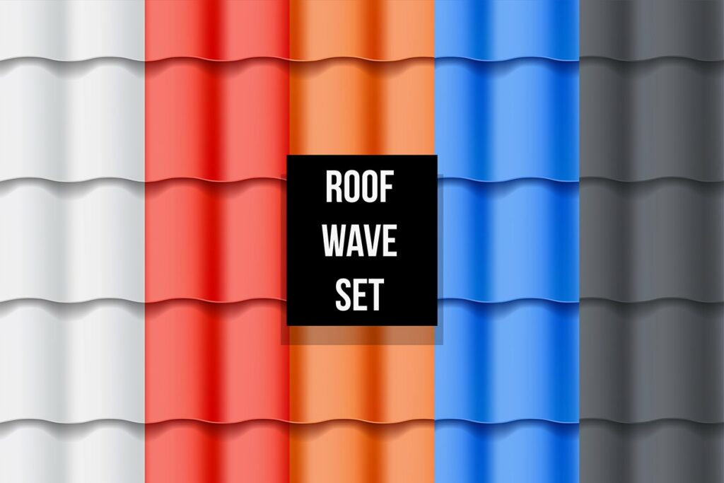 Set of Waves roof tiles pattern – MasterBundles