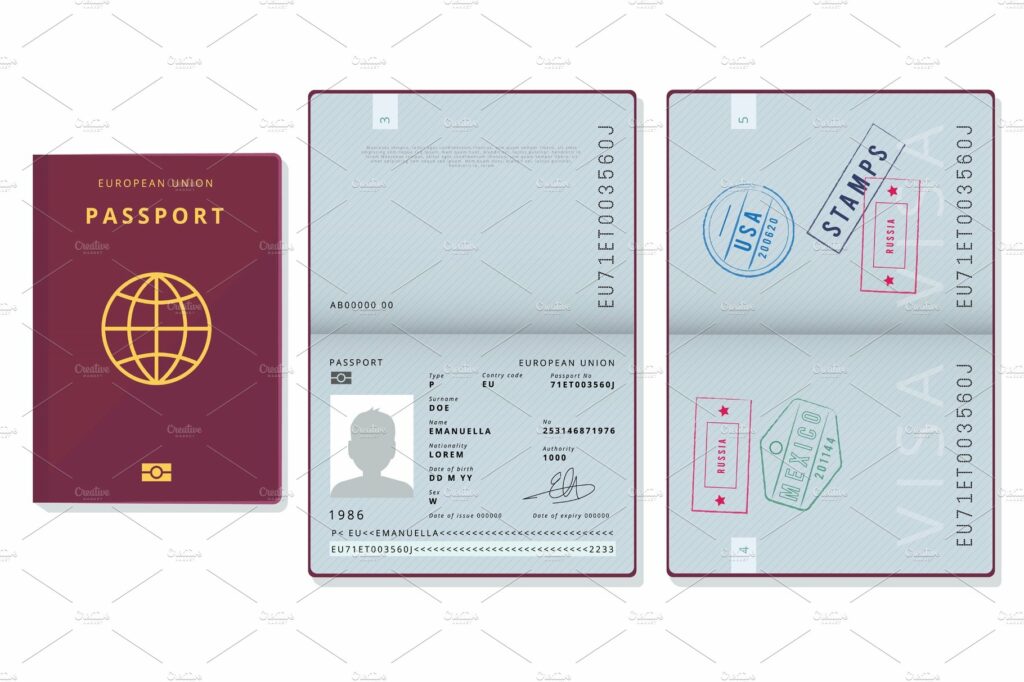 Passport template. Official id – MasterBundles