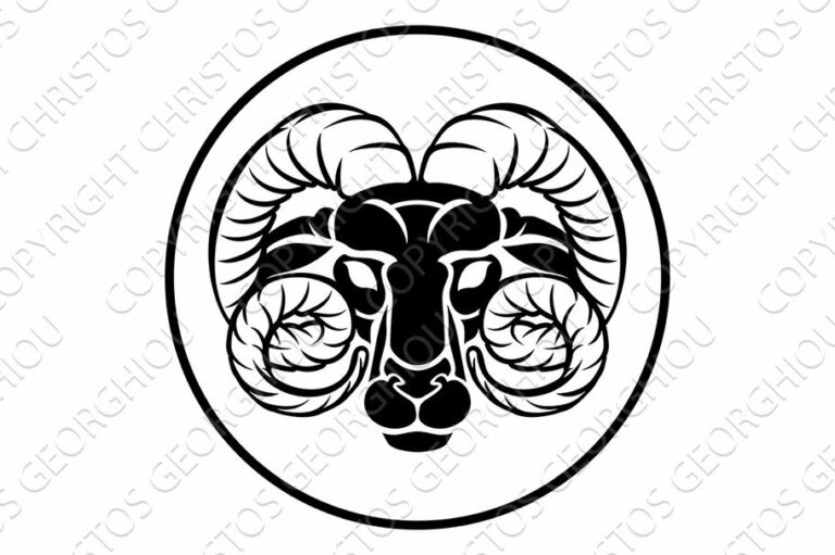 Aries Zodiac Astrology Ram Sign – MasterBundles