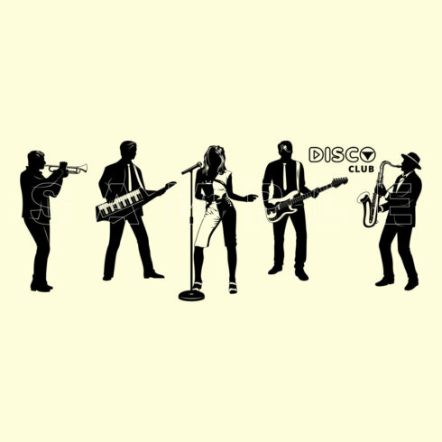 Disco Band Silhouettes SVG - MasterBundles