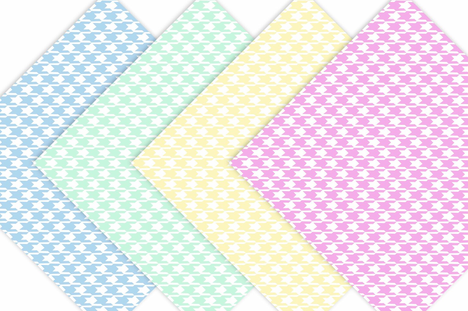 Pastel Houndstooth Digital Paper – MasterBundles