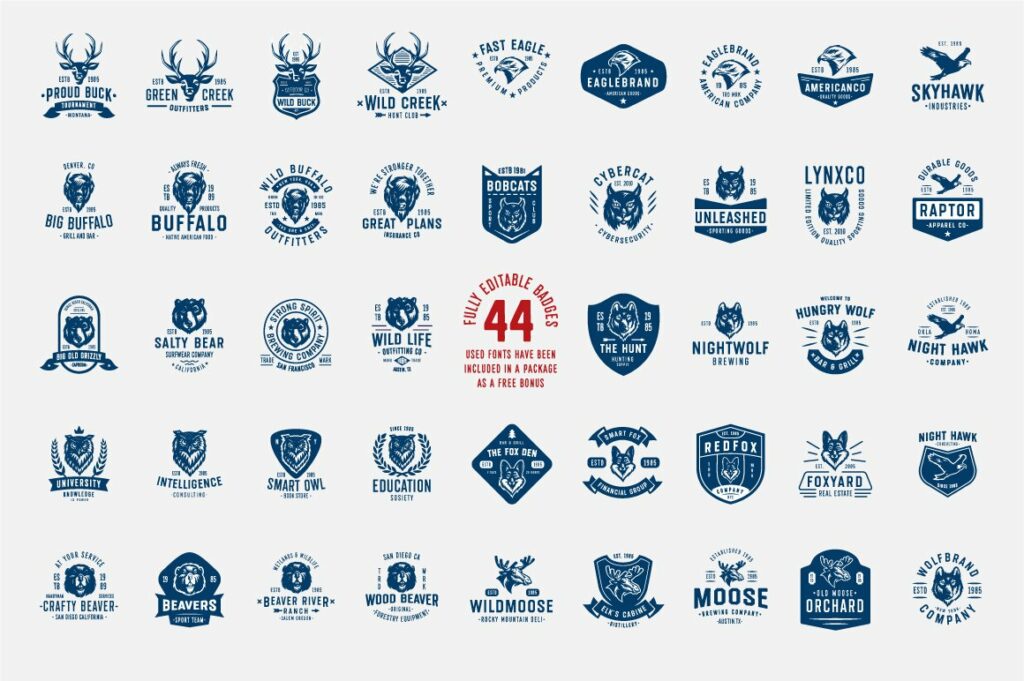 Animals Marks & Badges Bundle – MasterBundles