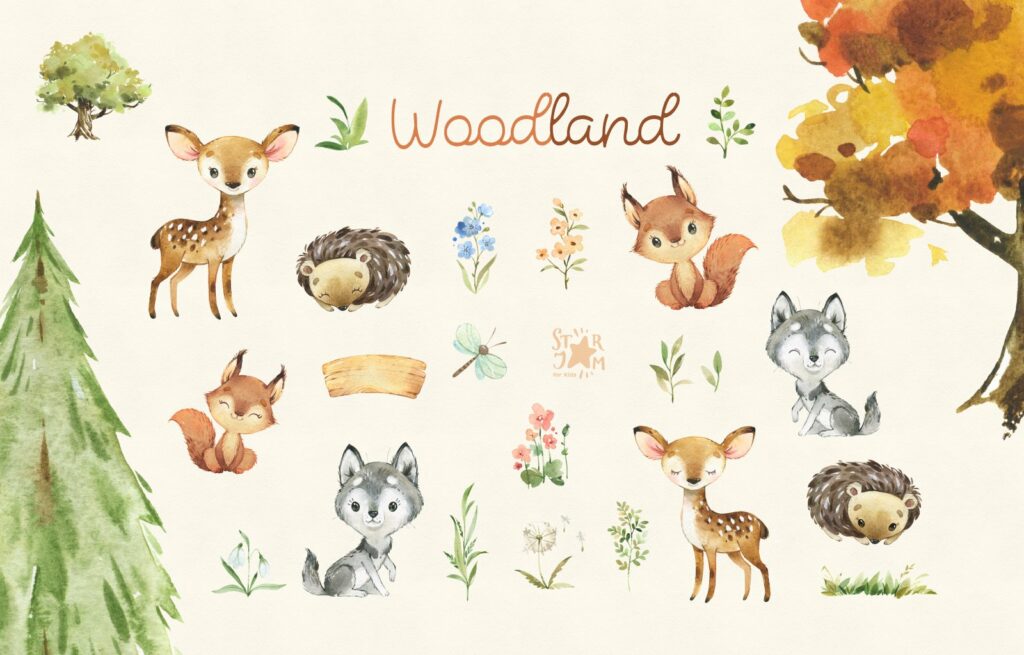 Woodland. Animal Collection – MasterBundles