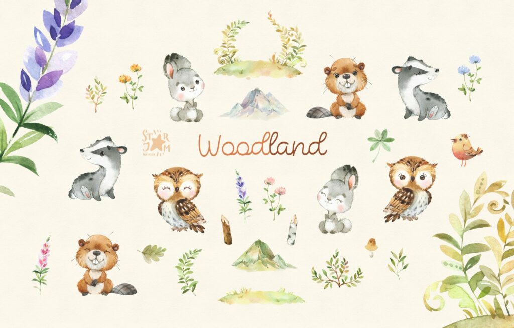 Woodland. Animal Collection – MasterBundles