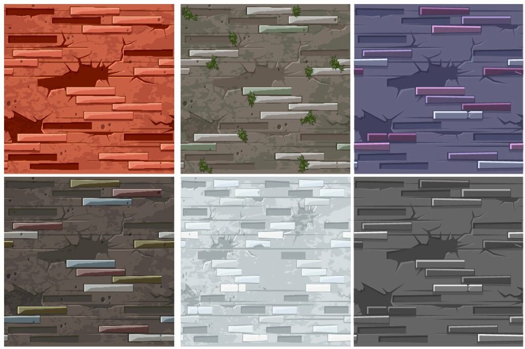 Set brick wall texture seamless – MasterBundles