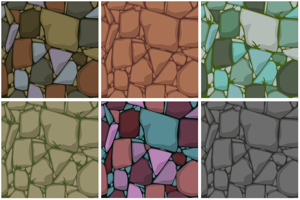 Set Flat Seamless Stone texture – MasterBundles