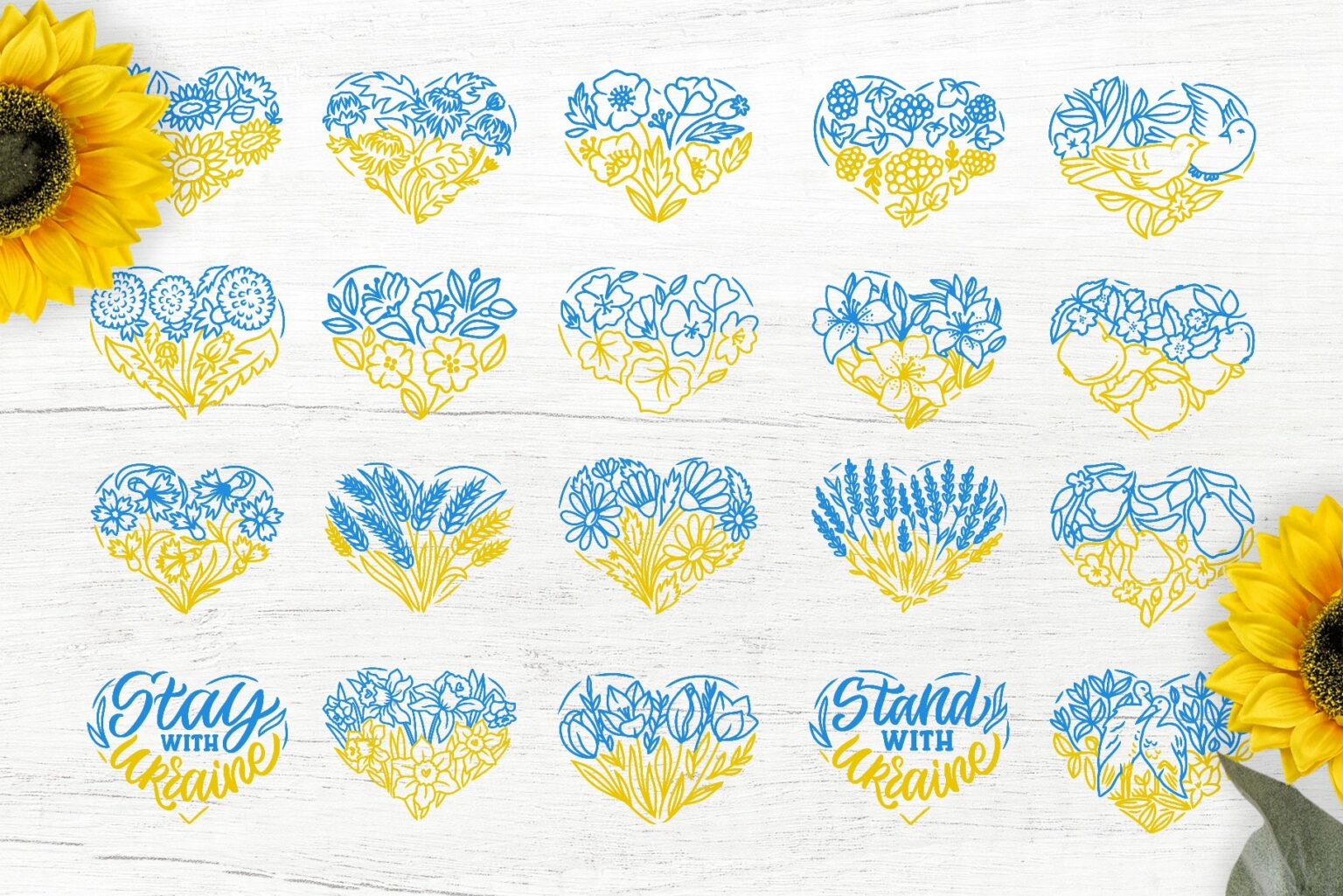Support Ukraine. Ukrainian symbols – MasterBundles