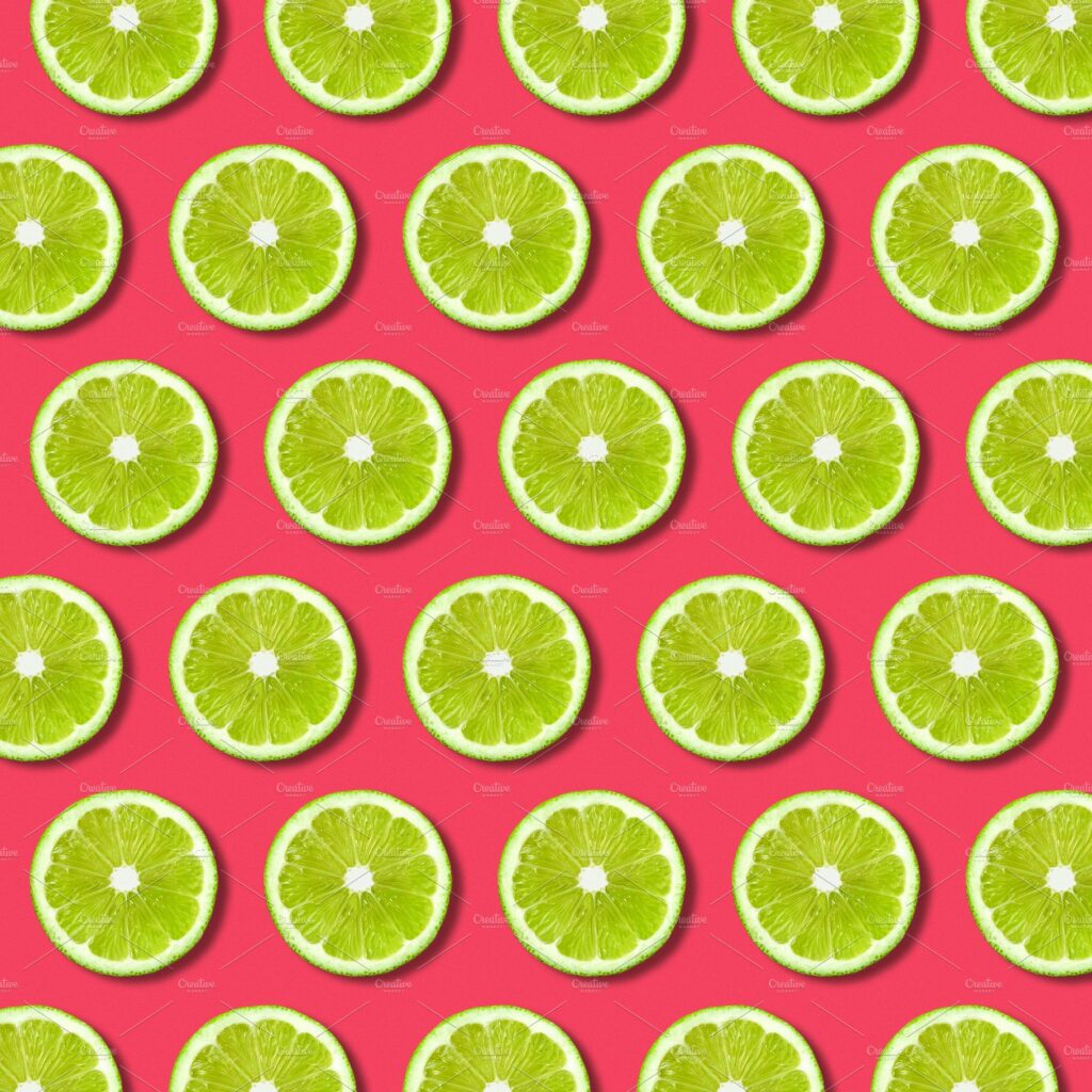 Fruit pattern with green lime slice – MasterBundles