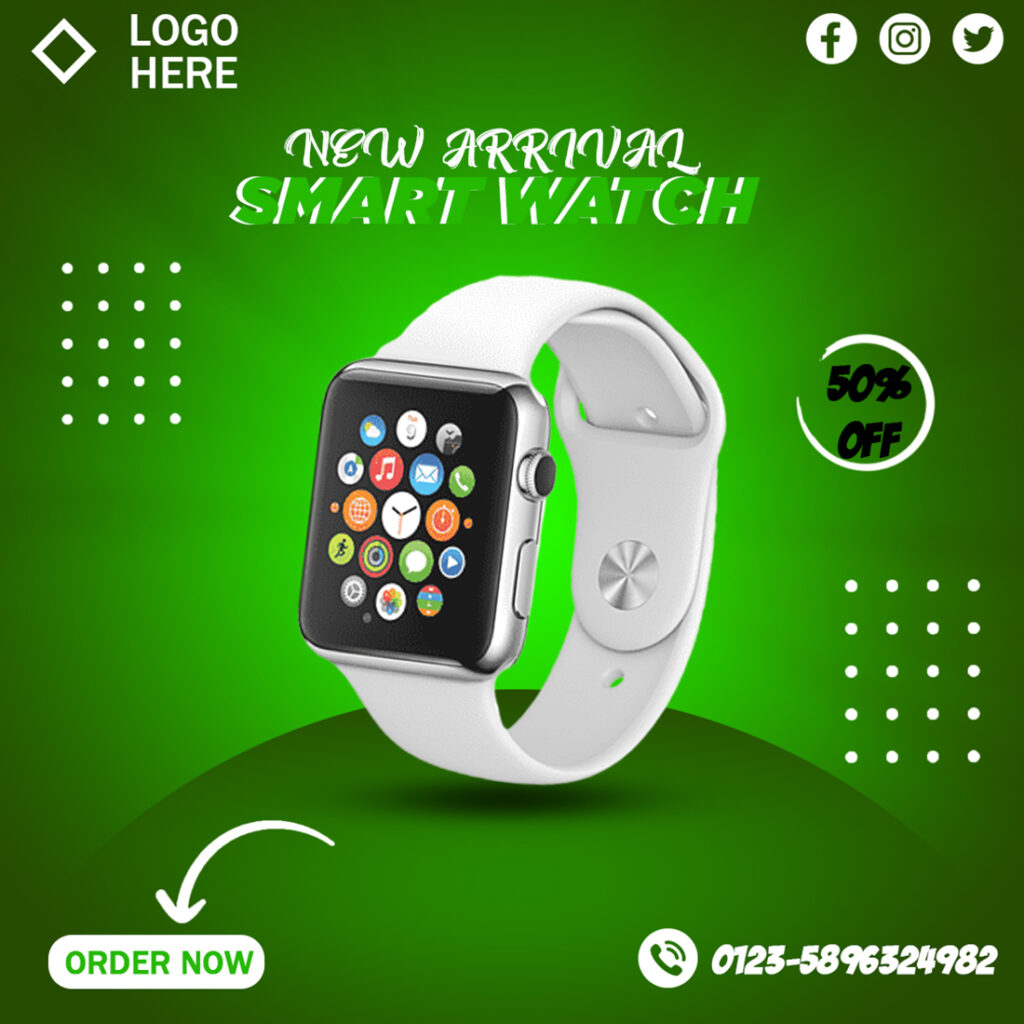 Smart Watch Social Media Post. - MasterBundles