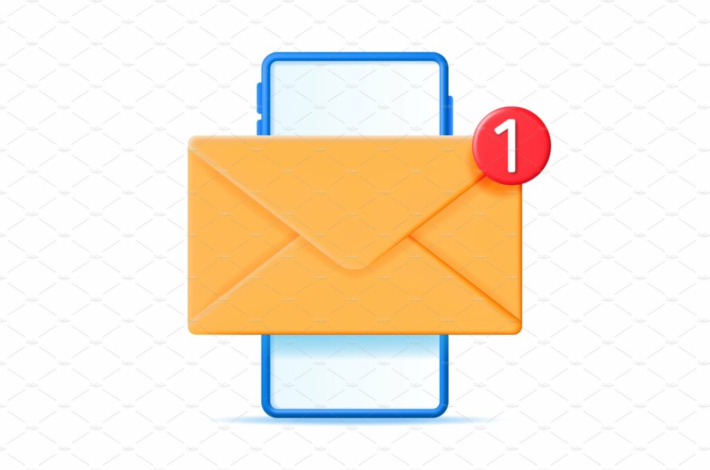 3D Mail Envelope and Smartphone – MasterBundles