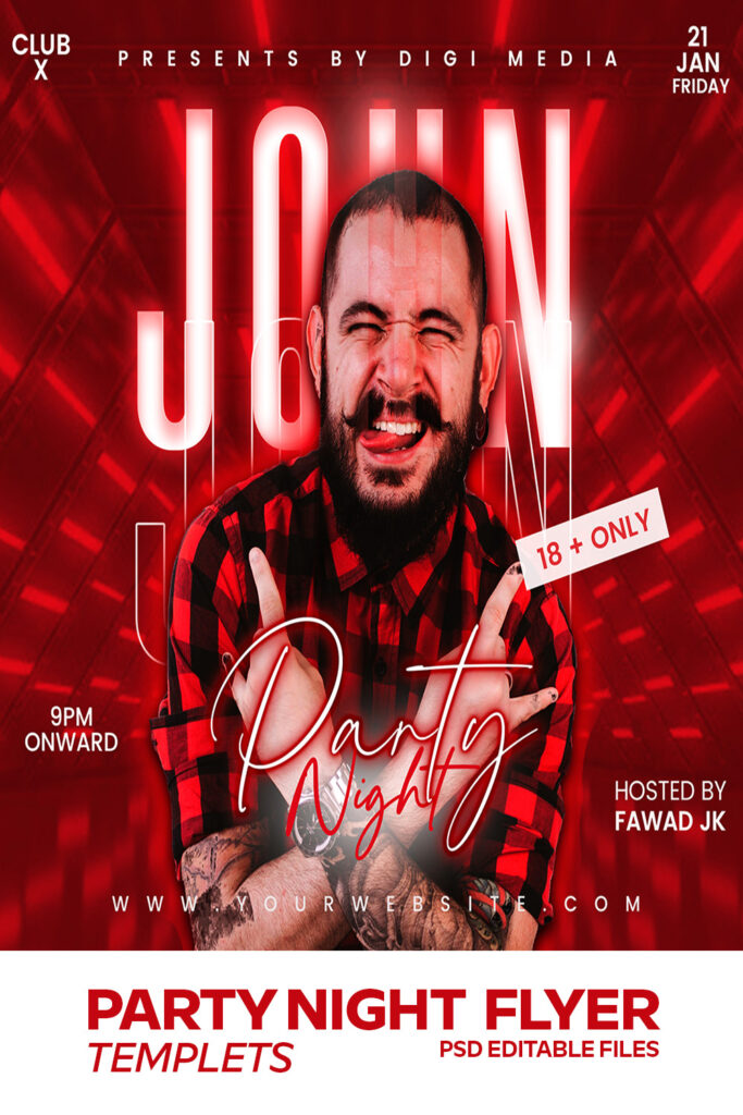 Party Flyer Design Bundle Templets 3 Different Concepts With PSD ...